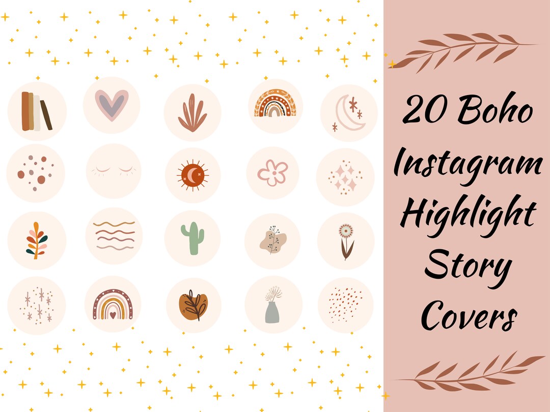 20 Boho Instagram Highlight Covers - Abstract Highlight Covers ...