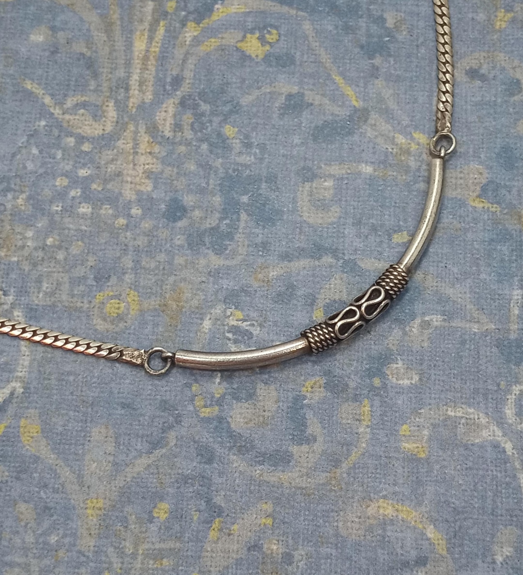 Vintage BALI Tribal Wire Style Herringbone Festoon Sterling Silver ...