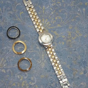 Vintage ECCLISSI Sterling Silver Bezel Change Reversible Band Women's ...