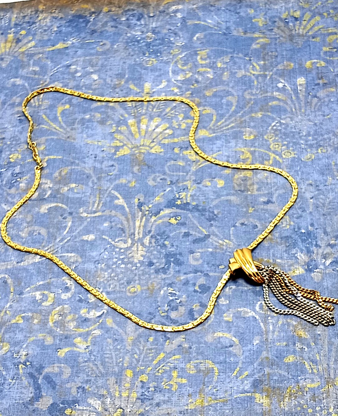 Vintage Gold Plated C Link Chain Curb Chain Sautoir Pendant - Etsy