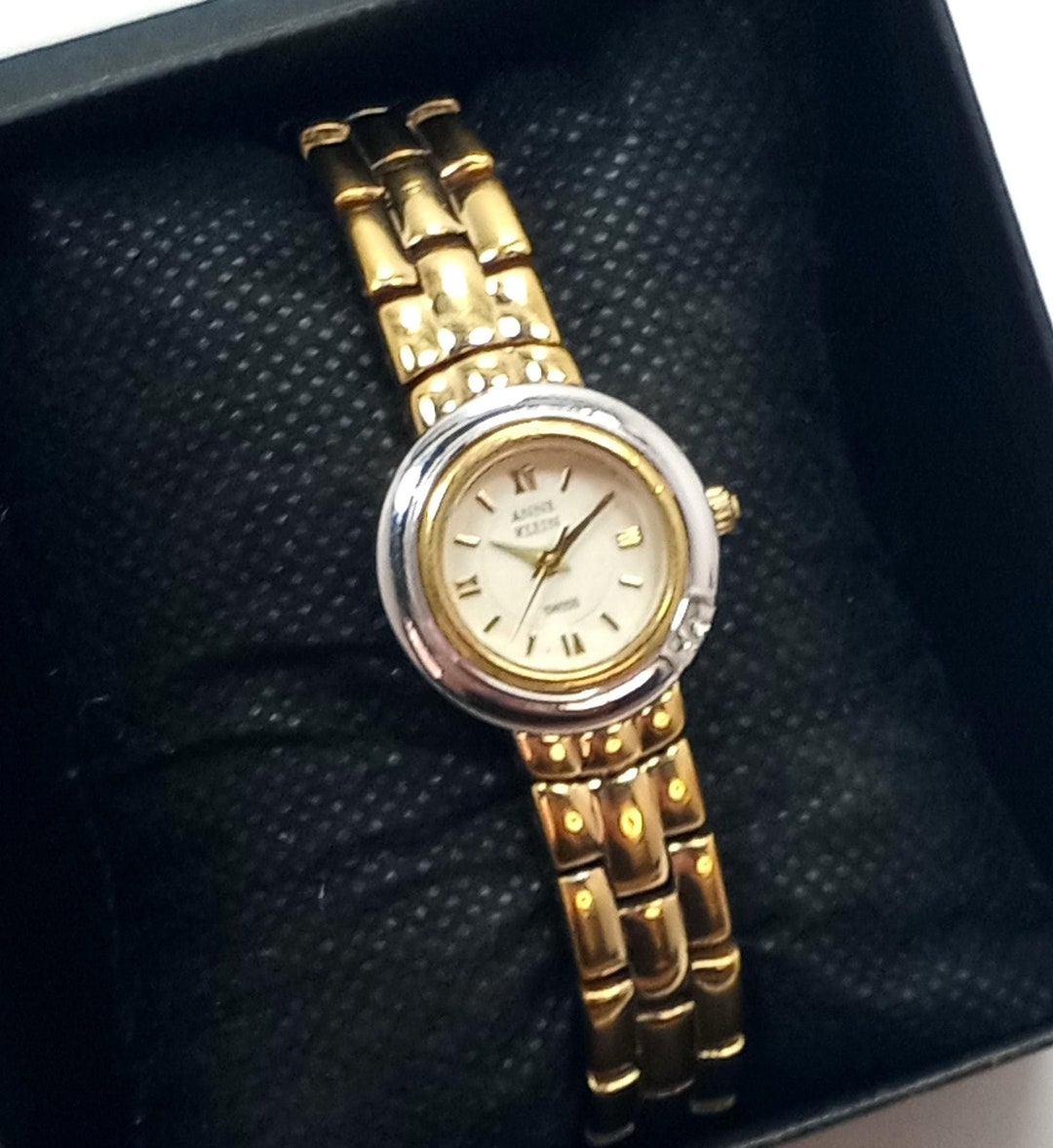 Vintage Anne Klein Reversible Gold and Silver Tone Brick Chain Link ...