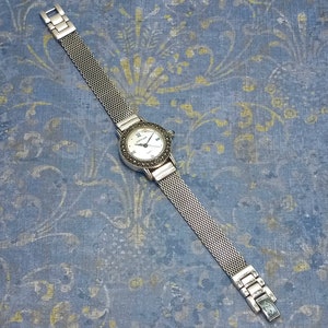 Vintage Judith Jack Sterling Silver Marcasite Watch: Mother of Pearl ...