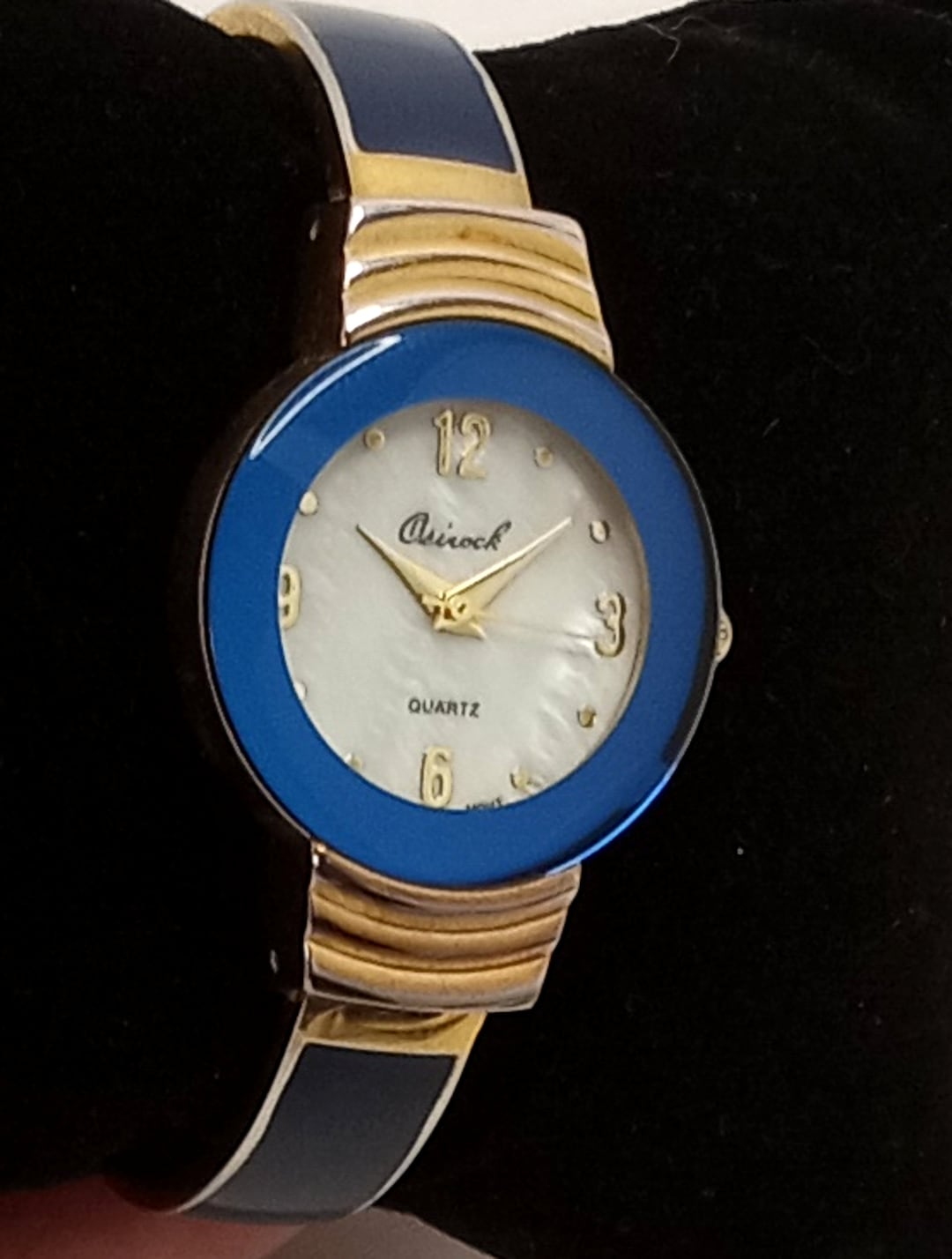 Vintage Osirock Gold Tone Blue Enamel Clamper Women's Watch Working! - Etsy