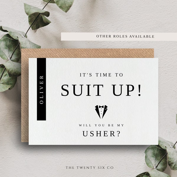 Usher Card - Etsy