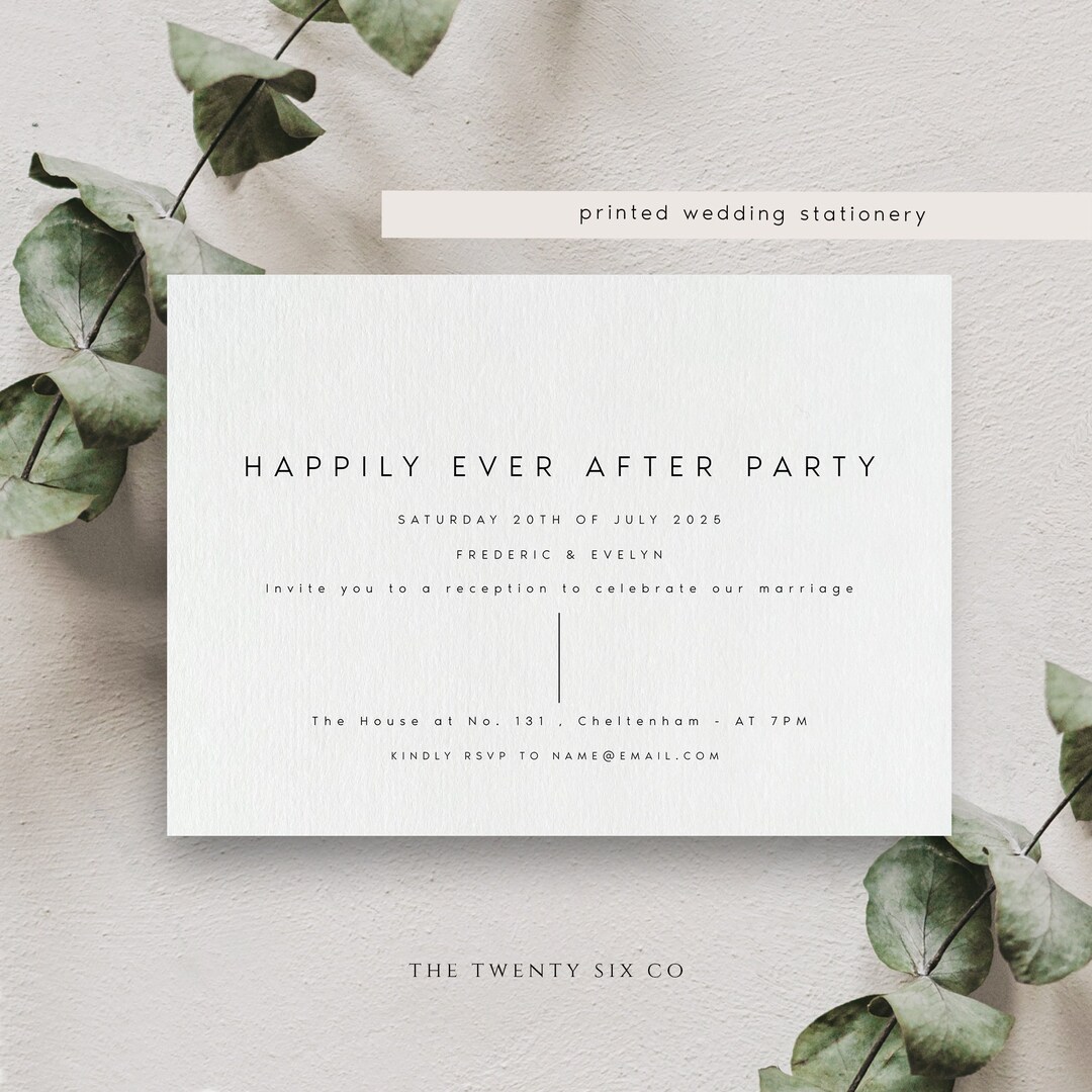 Evening Reception Invites Printed Wedding Reception - Etsy UK