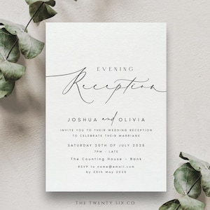 Evening Reception Wedding Invite, Evening Wedding Reception Party ...