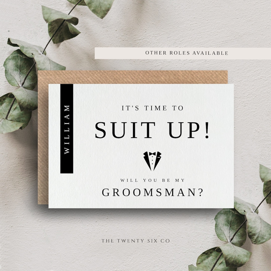 Groomsman Proposal Card From the Groom - Personalised Will You Be My ...