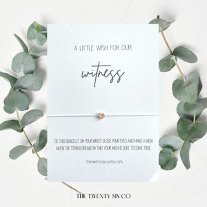 A Little Wish for Our Witness Thank You Gift for Being Our Witness - Etsy