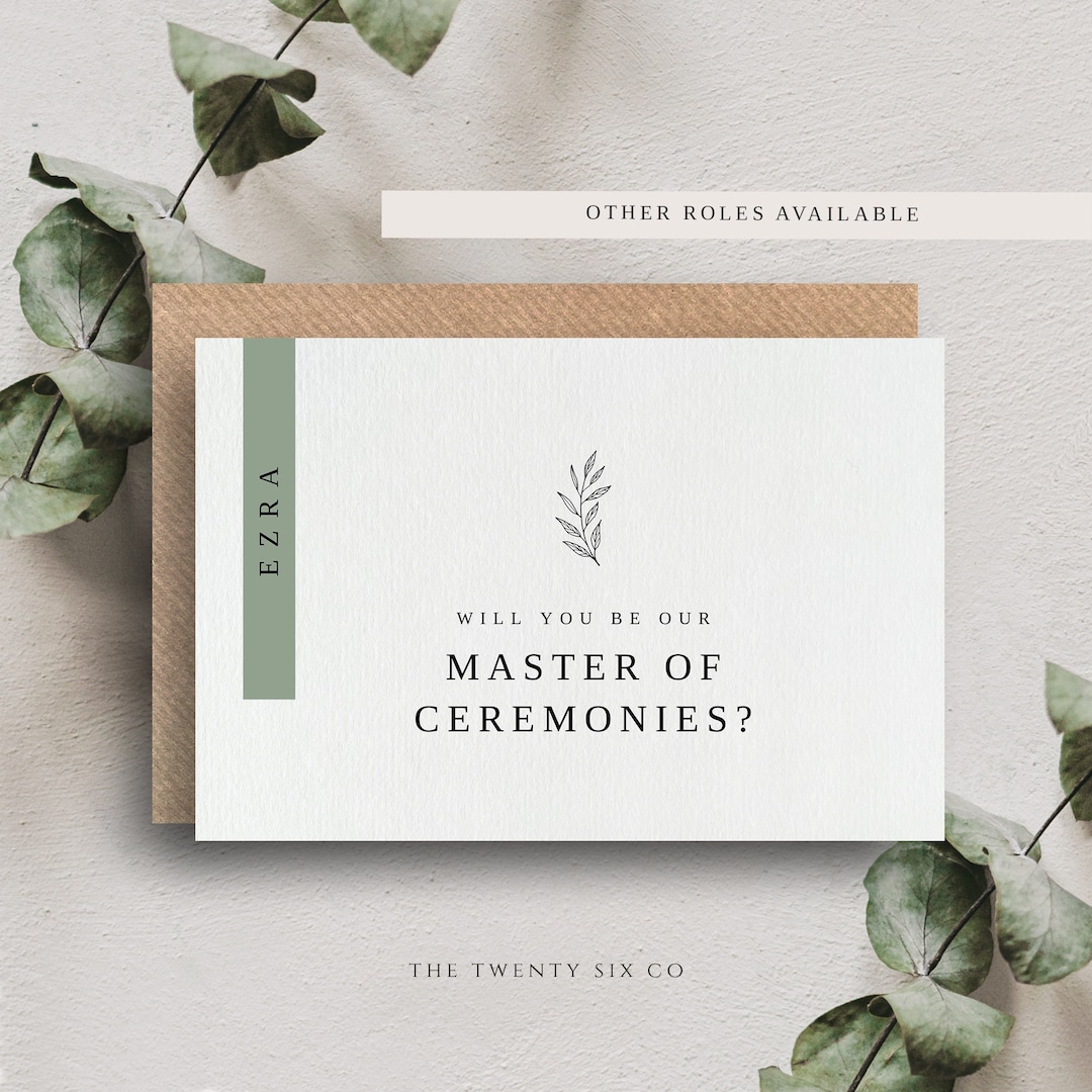 Will You Be Our Master of Ceremonies - Wedding MC Proposal Card ...