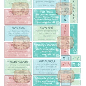 Printable Winter Wonderland Labels (digital) 89 Labels! Includes Words ...
