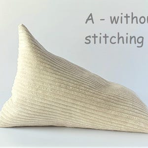 Corduroy Pyramid Pillow, 19.7x13.7 Inch, Bean Bag Shaped Book Stand, E ...