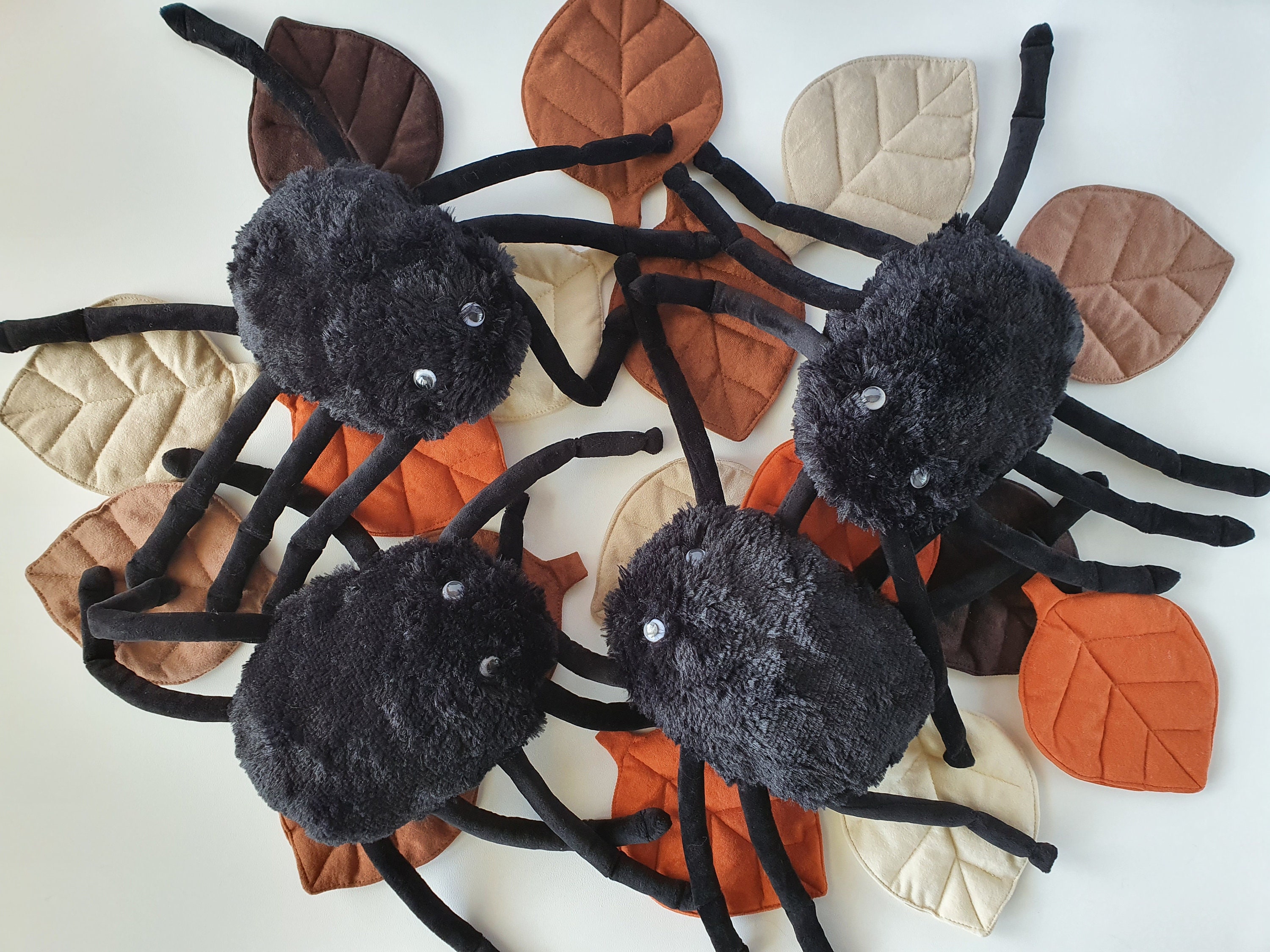 Fluffy Soft Spiders for Halloween Mini Spider Shaped Pillows - Etsy