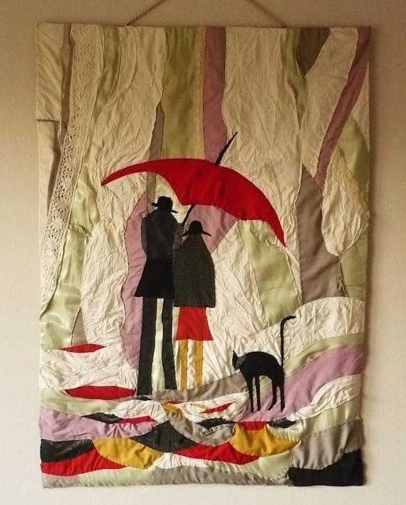 Romantic Style Textile Wall Decoration 100 % Handmade | Etsy