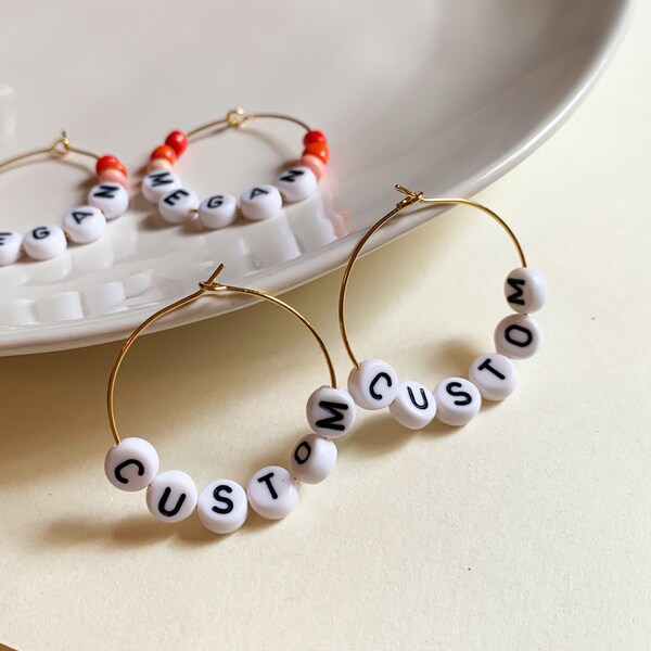 Custom Hoop Earrings - Etsy