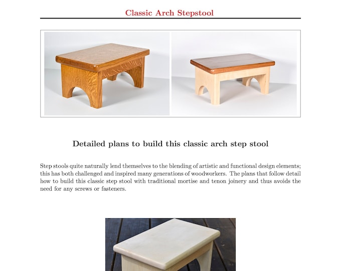 PDF Step Stool Plans Adult Size Detailed Written Plans to Build a 8, 7 ...