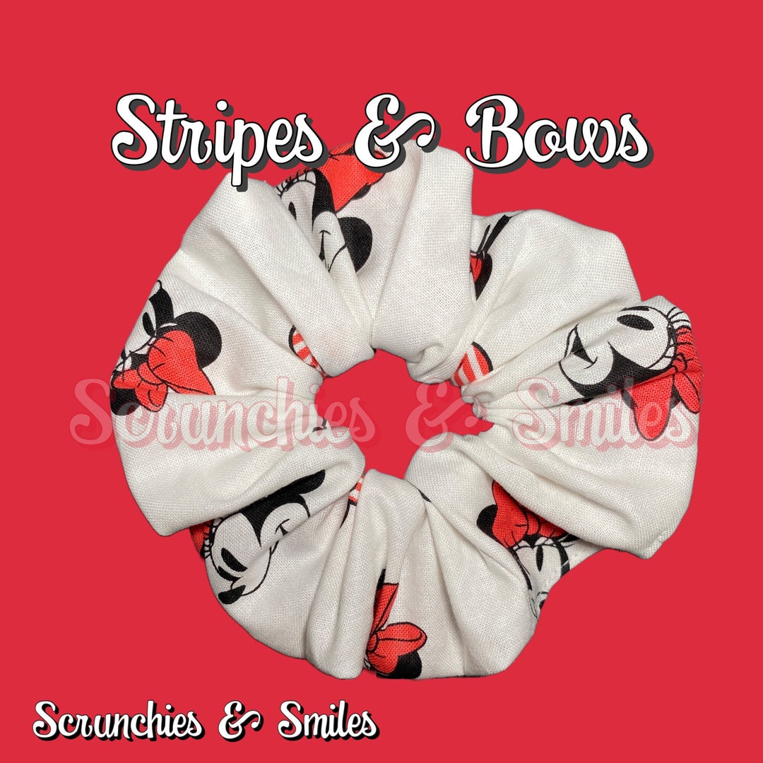 READY TO SHIP Stripes & Bows Scrunchie, Independence Day Scrunchie, 4th ...