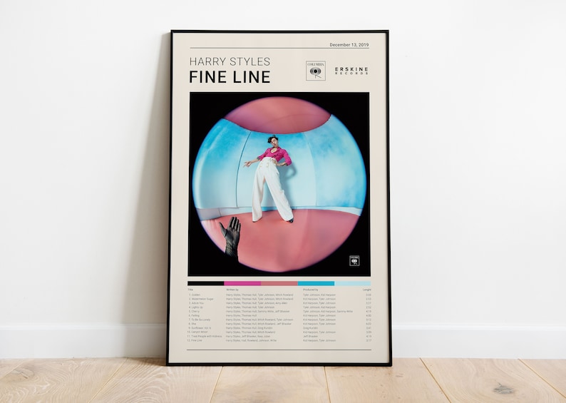 Harry Styles Poster Harry Styles Prints Fine Line Album Etsy