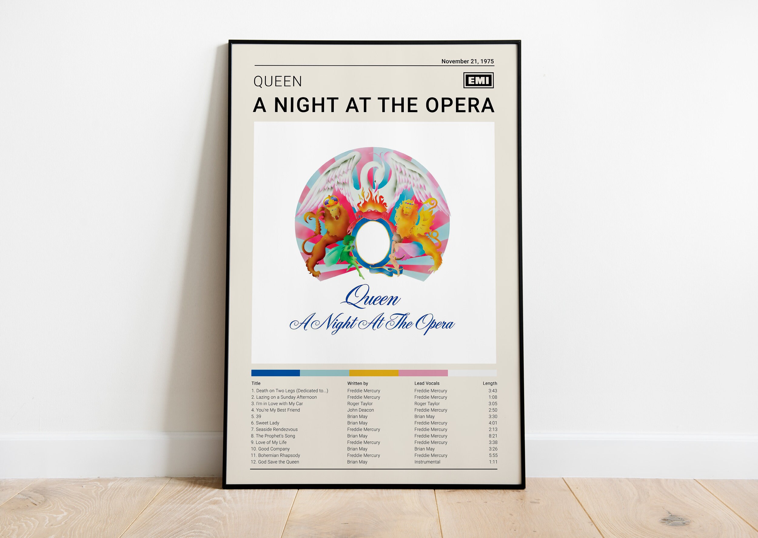 Queen Poster Queen Prints A Night at the Opera Album Cover | Etsy