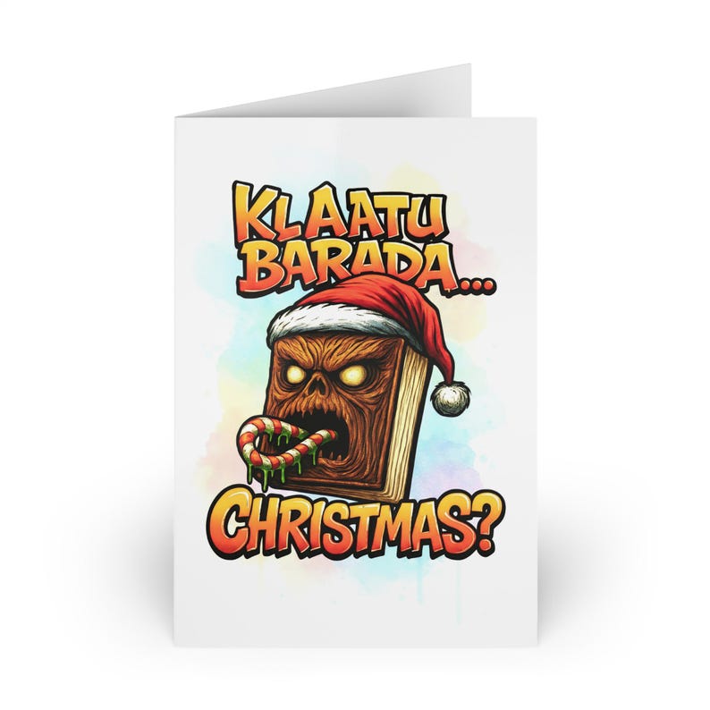 Evil Dead Christmas Card,necronomicon Greeting Cards, Holiday Card ...