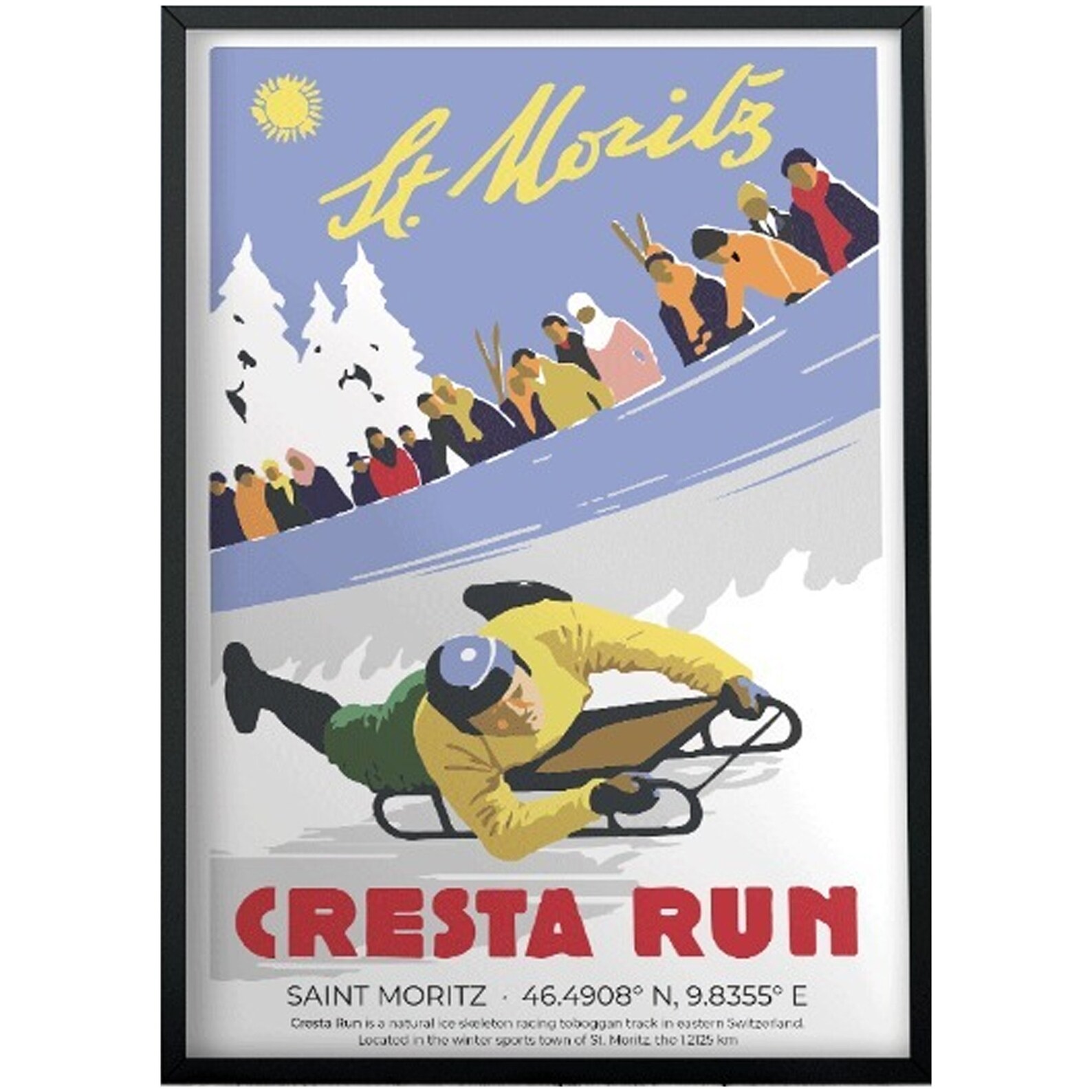 Cartel Vintage Cresta Run St. Moritz | Etsy
