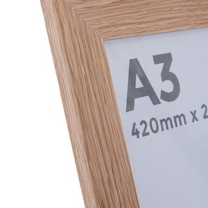 A3 Picture Frame - Wide Oak A3 Frame With REAL GLASS. This Chunky A3 ...