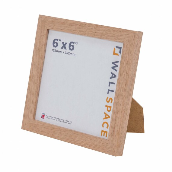 Oak Frame 6x6 Inches 6 X 6 Oak Photo Frame Square Picture Frames Wooden Oak 6x6 Photo Frames SOLID Wood REAL Glass Etsy