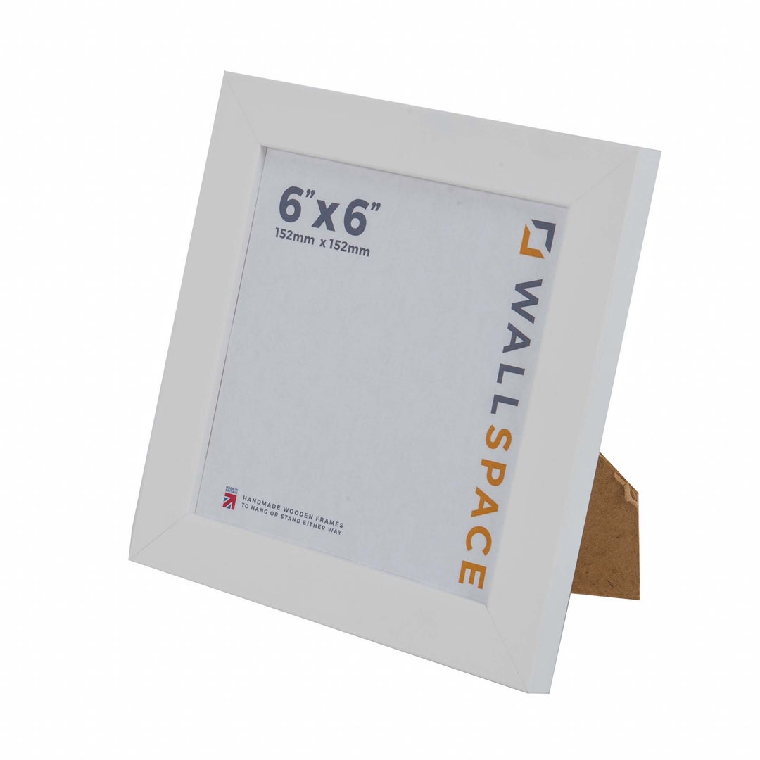 White Frame 6x6 Inches 6 X 6 White Photo Frame Square Picture Frames ...