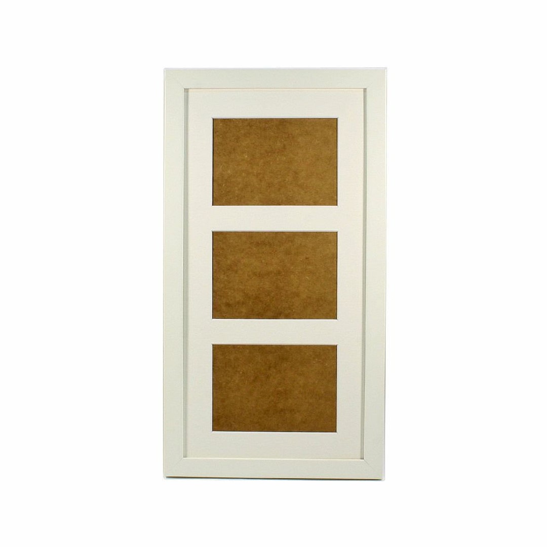 Multi Aperture Photo Frame /6x4/7x5 - 25mm Matt White - Real Glass ...