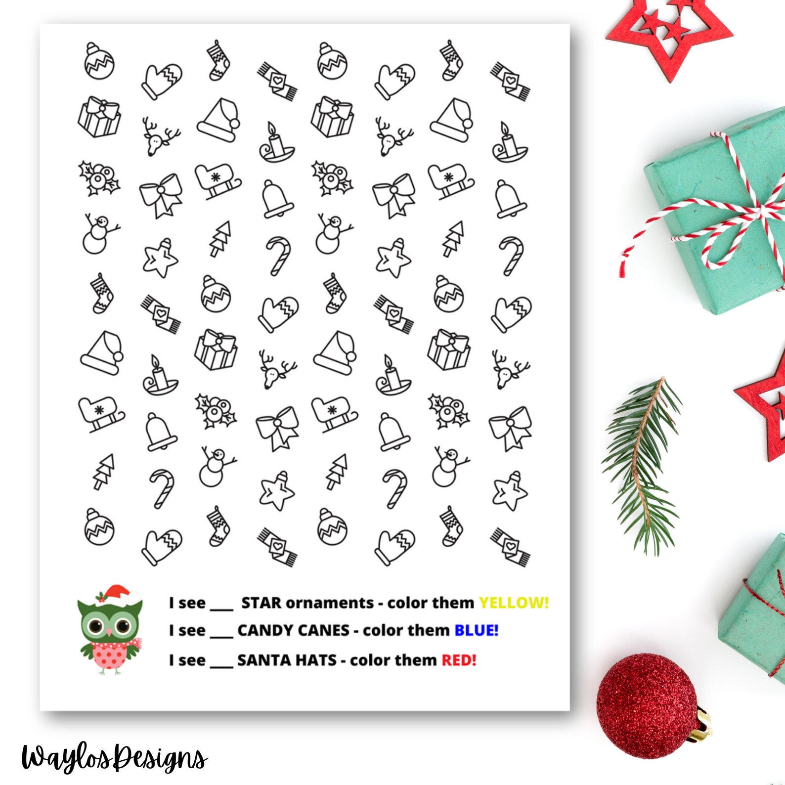 Christmas Activity Printables Christmas Scavenger Hunt Word - Etsy