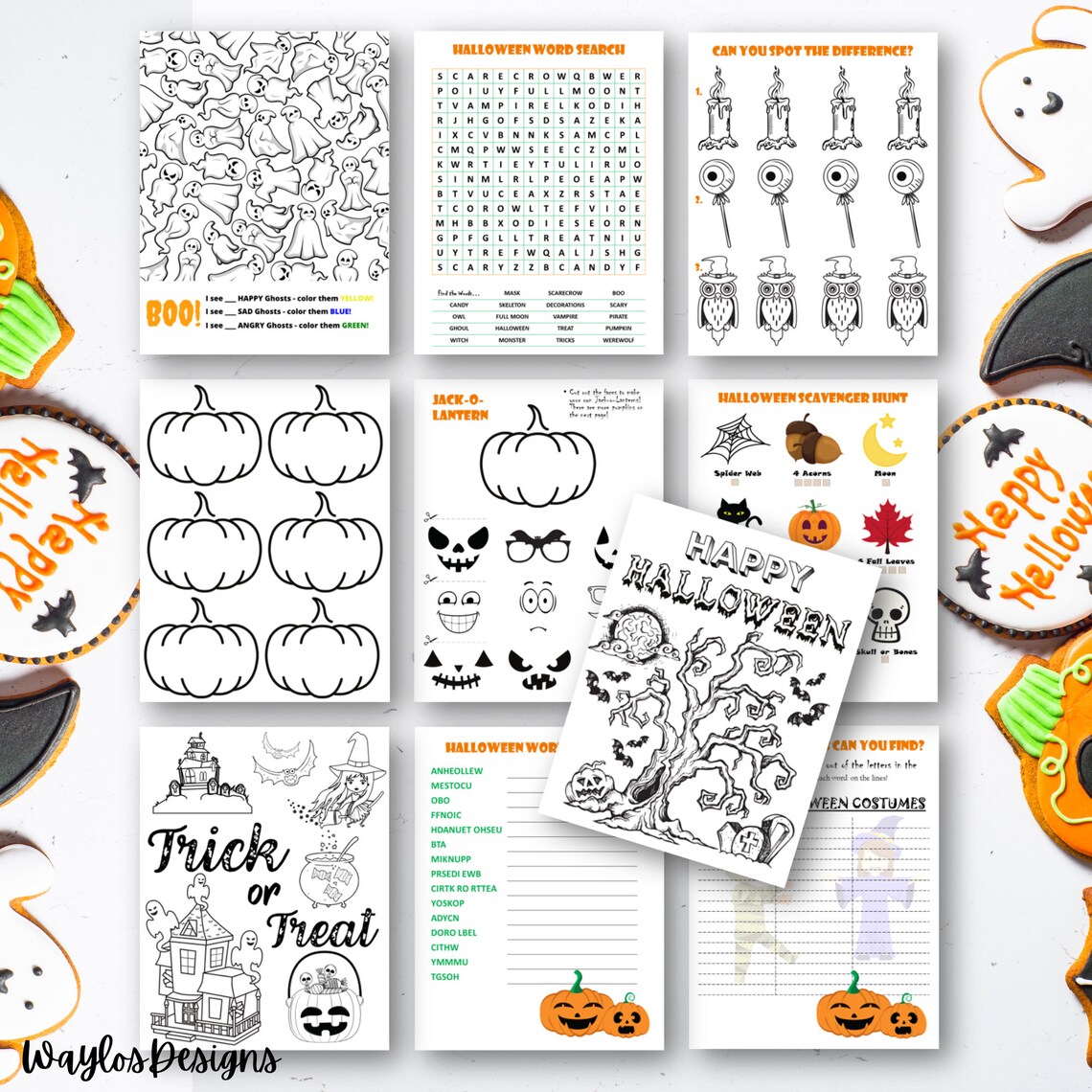 Printable Halloween Activity Book for Kids Halloween Kids - Etsy