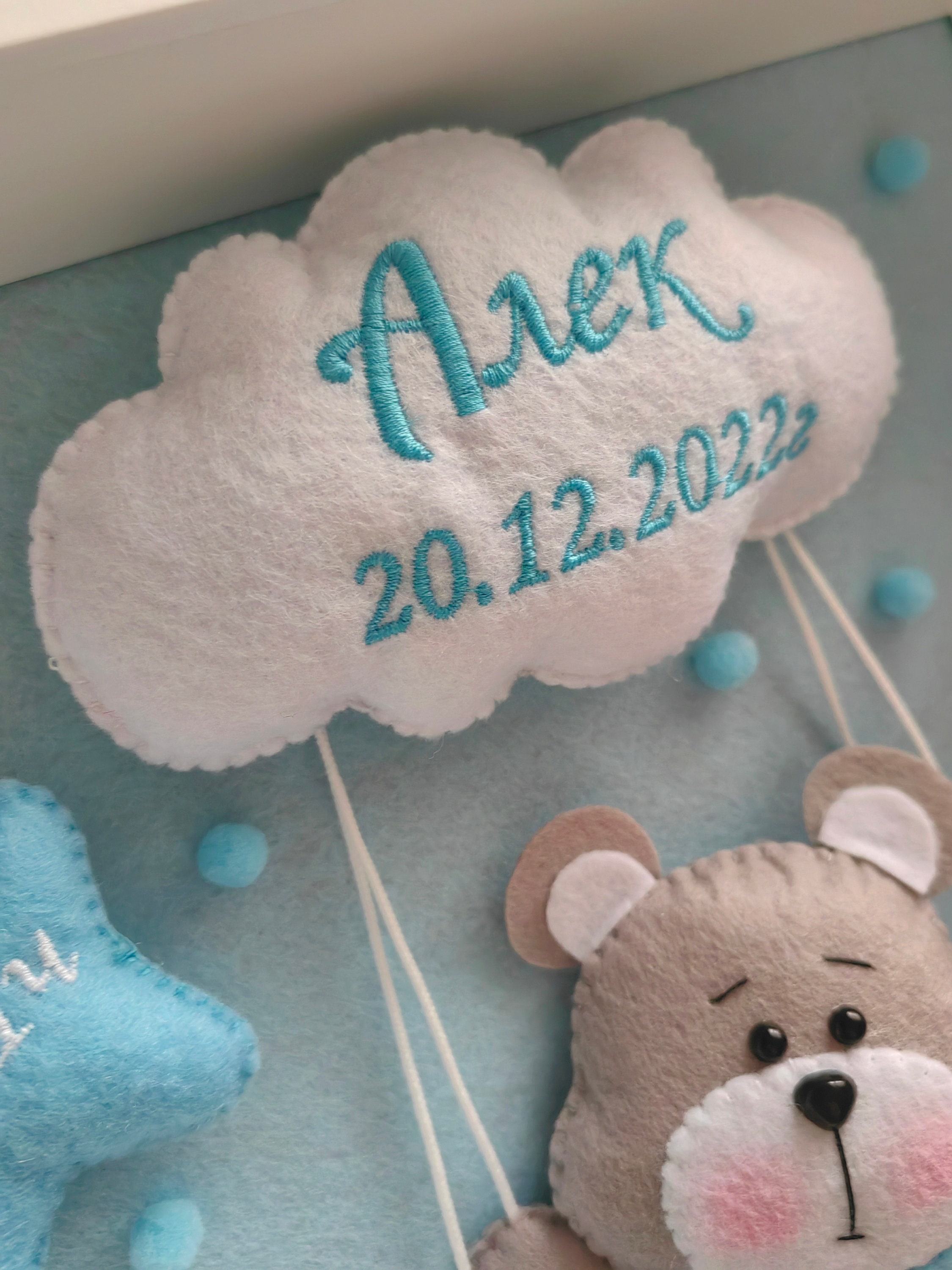 3D Frame Baby Decor Bear, Frame Nursery Decor Wall, Baby Decor Bear ...