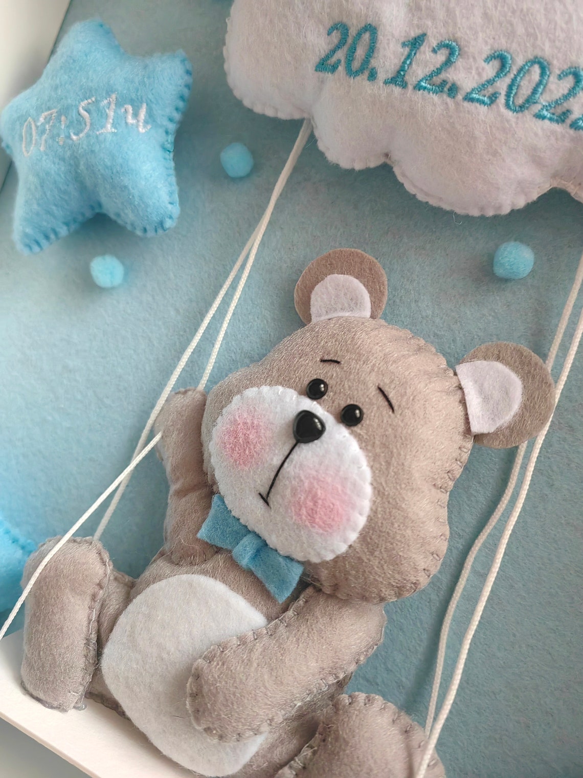 3D Frame Baby Decor Bear, Frame Nursery Decor Wall, Baby Decor Bear ...
