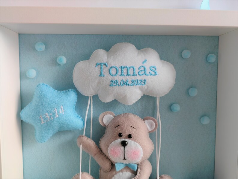 3D Frame Baby Decor Bear, Frame Nursery Decor Wall, Baby Decor Bear ...