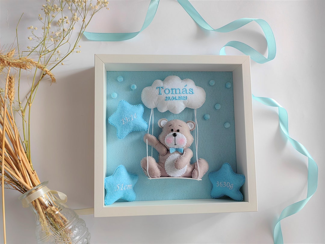 3D Frame Baby Decor Bear, Frame Nursery Decor Wall, Baby Decor Bear ...