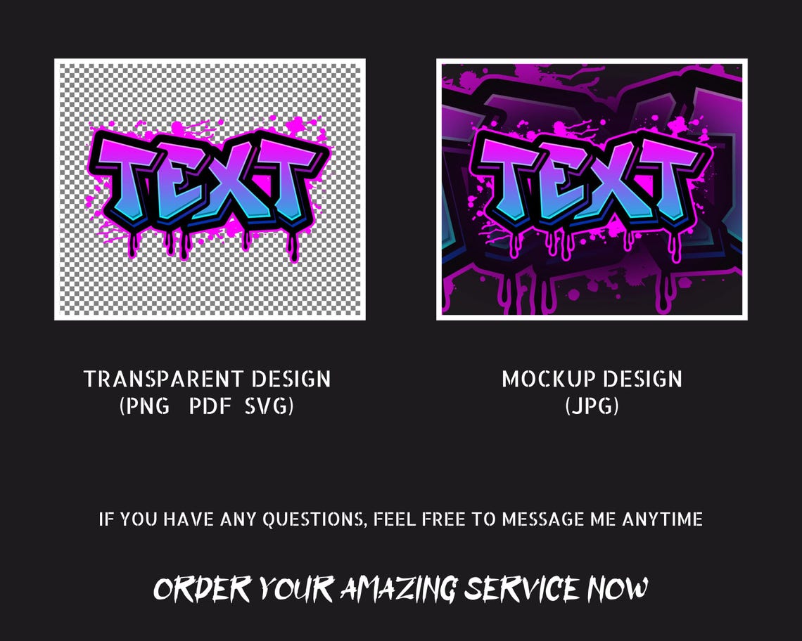 Custom Graffiti Text or Name, Street Art Style Word, Graffiti Text Logo ...