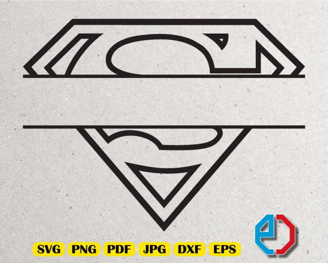 Superman Logo And Monogram Bundle Svg Png Pdf Jpg Eps | Etsy