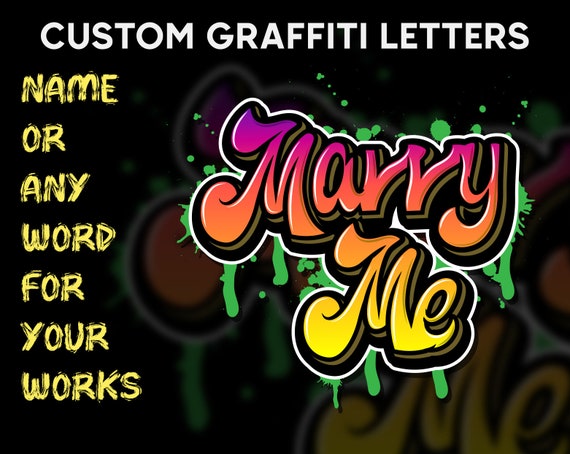 Custom Graffiti Letters/ Graffiti Text/ Graffiti Name Design/ - Etsy