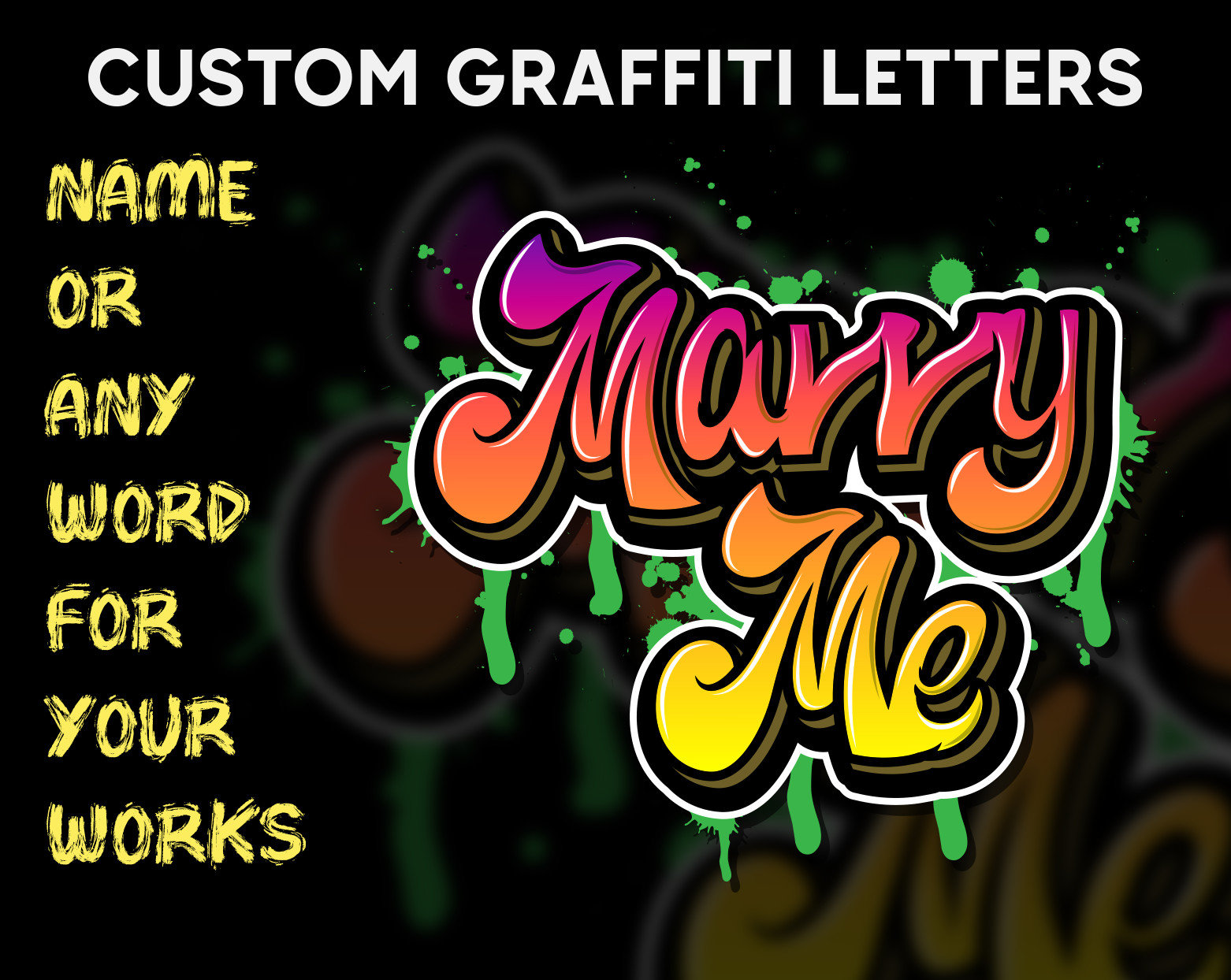 Custom Graffiti Letters/ Graffiti Text/ Graffiti Name Design/ Graffiti ...