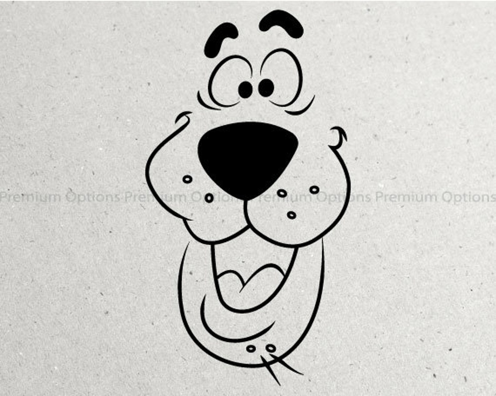 Scooby Doo Face Svg Png Pdf Eps Dxf Files Vector Etsy