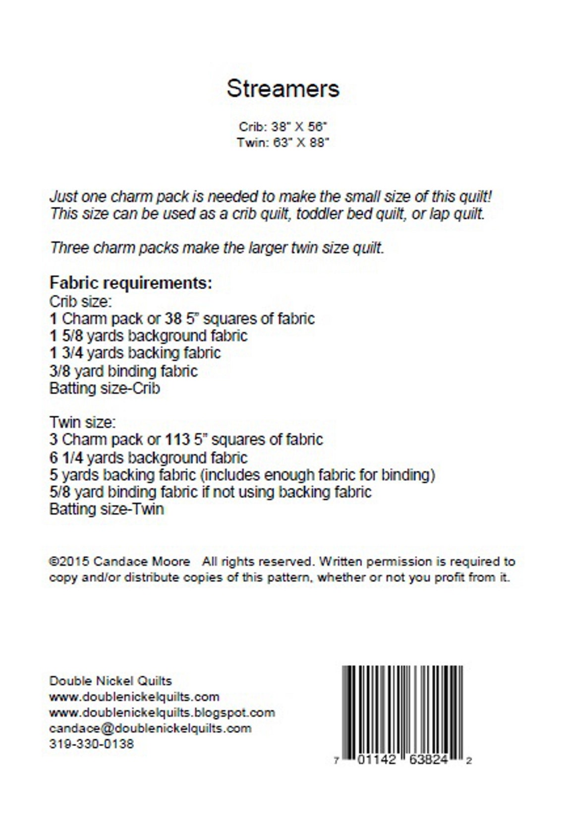 Streamers Digital Download Charm Pack or Scrap Quilt Pattern - Etsy