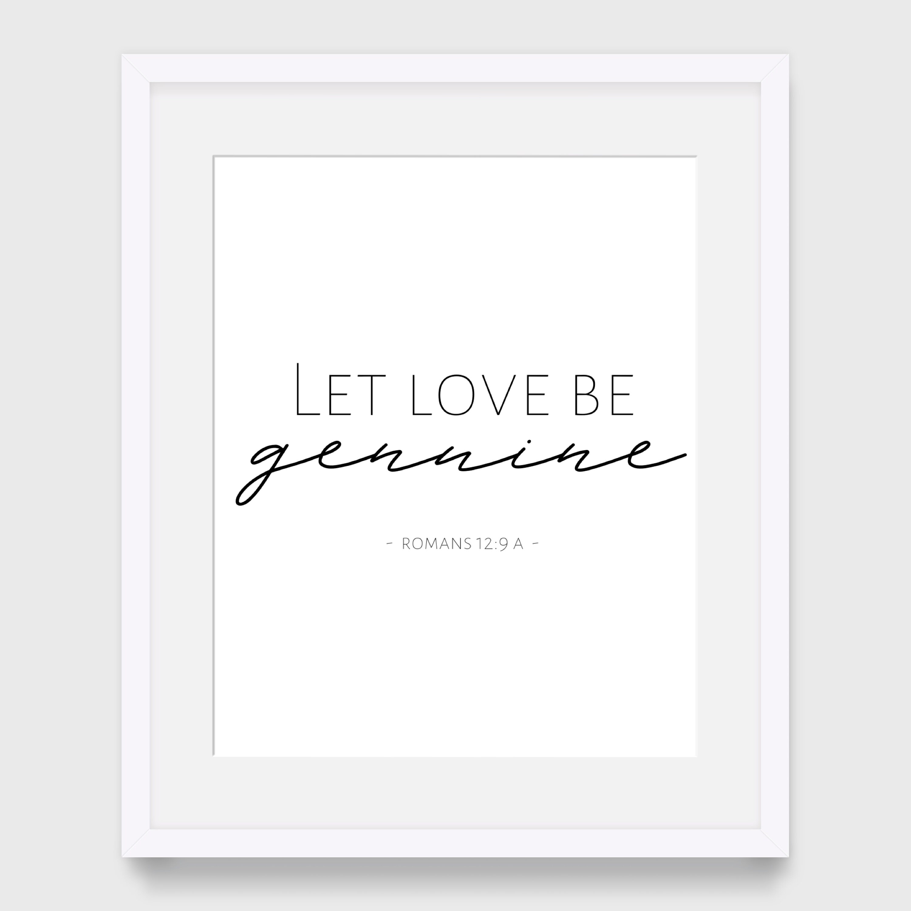 Bible Verse Wall Art, Romans 12 9, Scripture Wall Art, Christian Wall ...