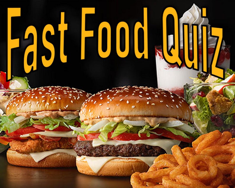 Fast Food Themed Pub Quiz, Trivia Quiz, Virtual Screen-share ...