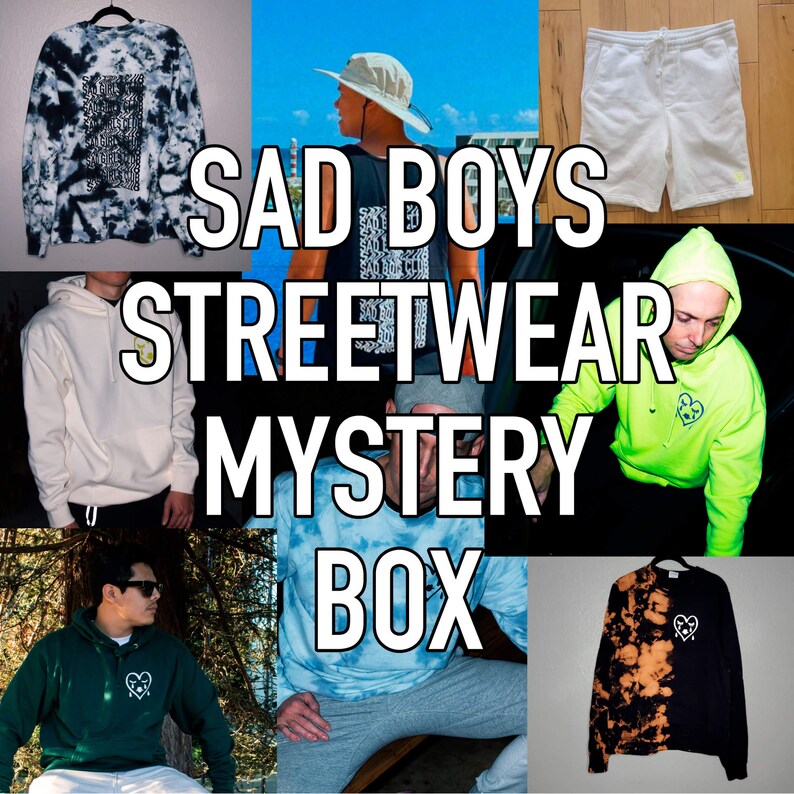 Sad Boys Club Mystery Box Bundle Streetwear Aesthetic, Trendy Clothes ...