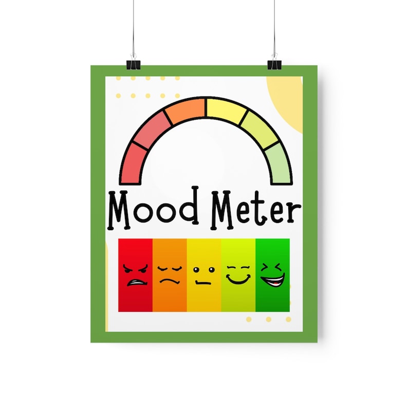 Mood Meter Poster, Multiple Sizes, Calming Corner, Counselor Decor ...
