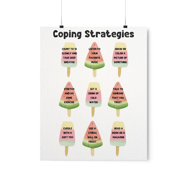 Coping Strategies Poster Multiple Sizes Calming Corner - Etsy
