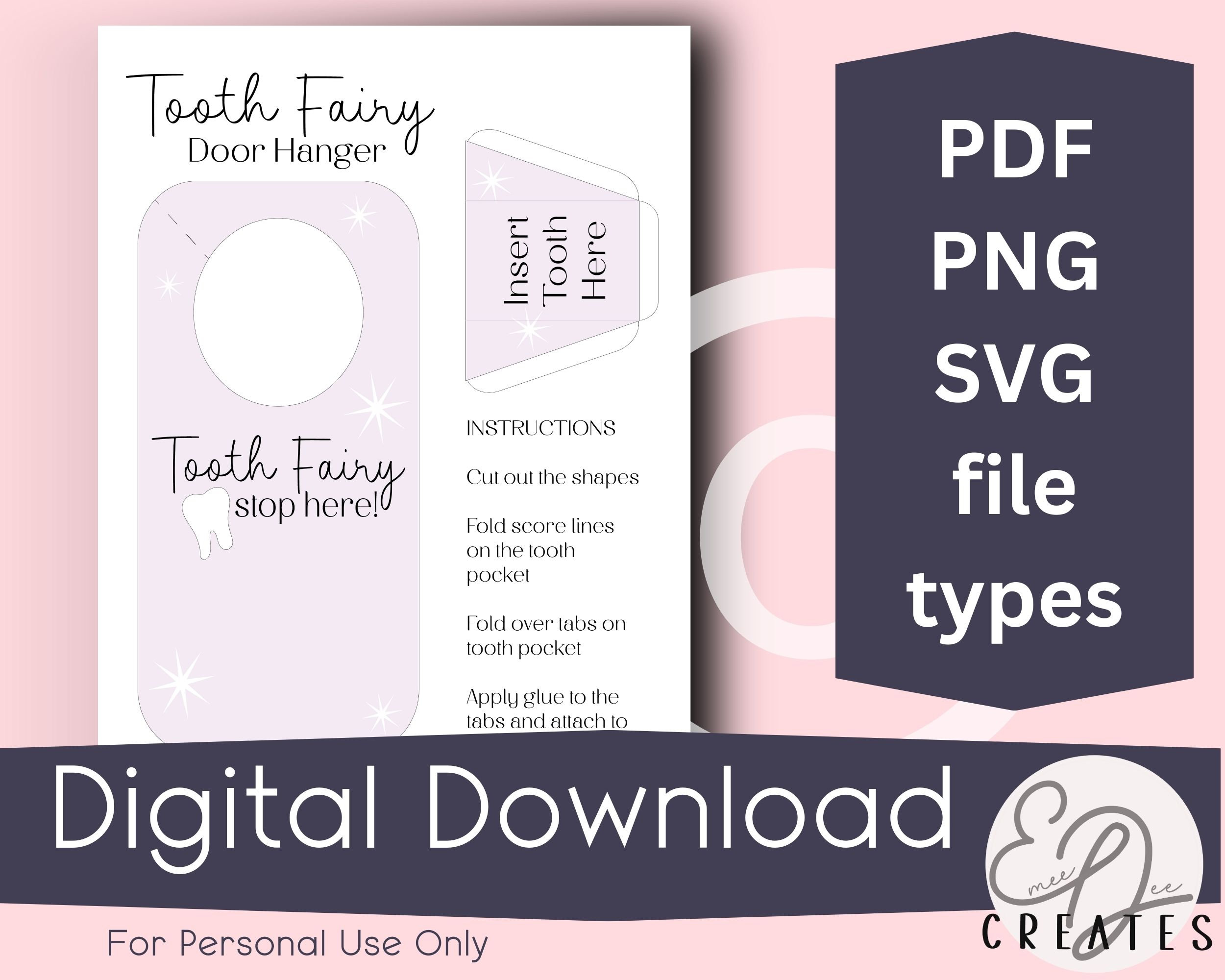 Tooth Fairy Stop Door Hanger Printable (PDF, SVG, PNG) - Etsy