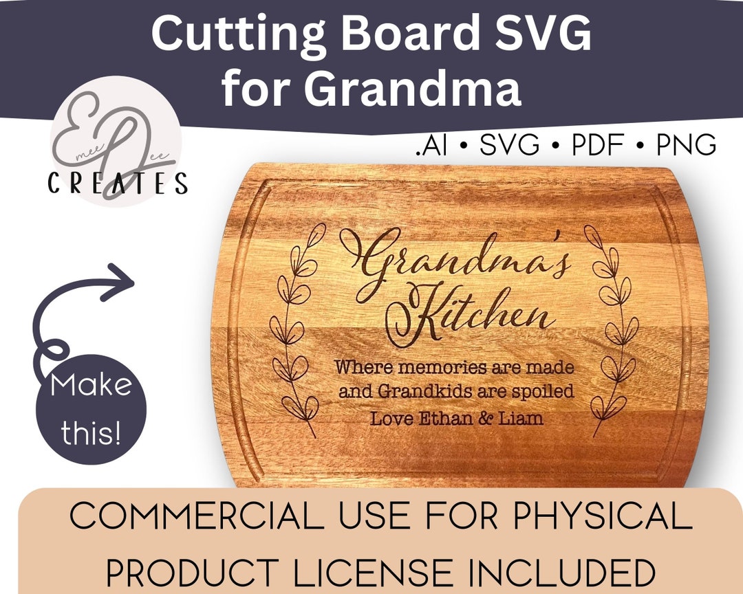 Grandmother SVG Laser Engraving Design | Cutting Board (commercial Use ...