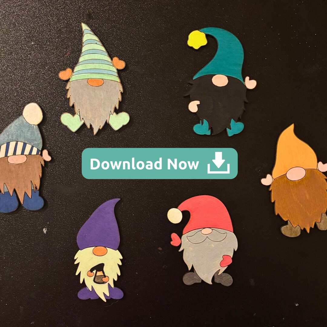 Gnome SVG Laser Cut File Bundle: DIY Decor Elements (digital Download ...
