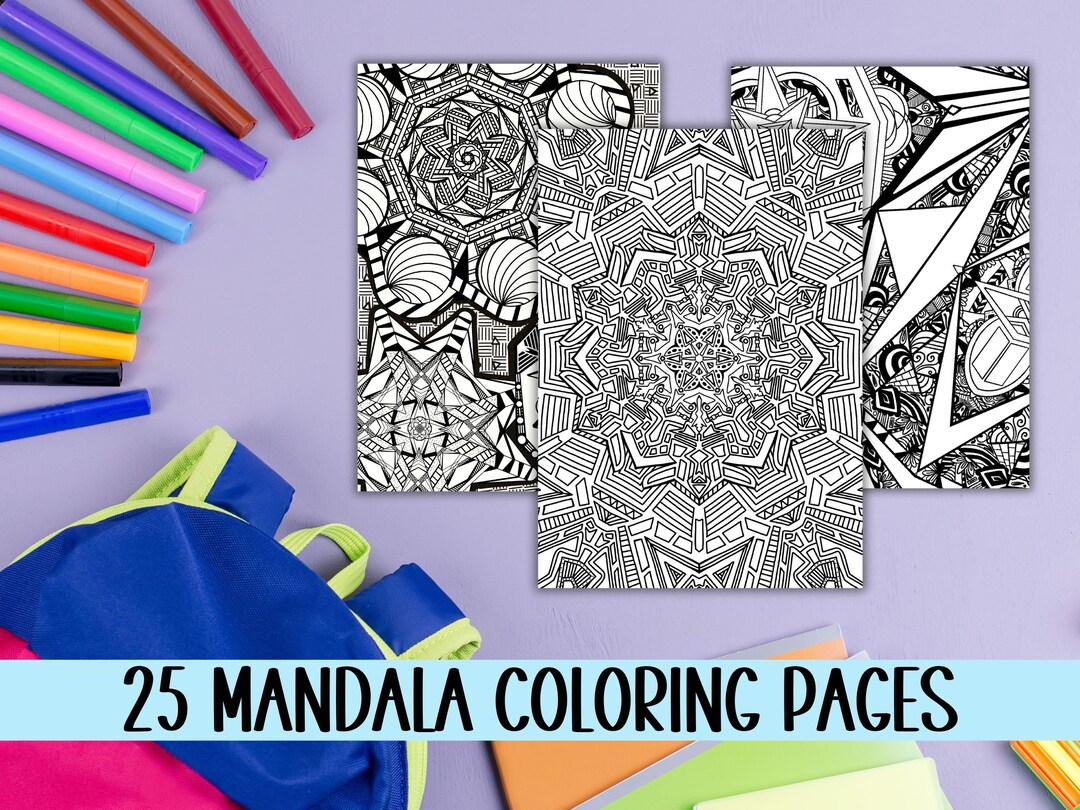 Mandala Coloring Pages, Anxiety Relief Art Therapy, Calm Corner ...