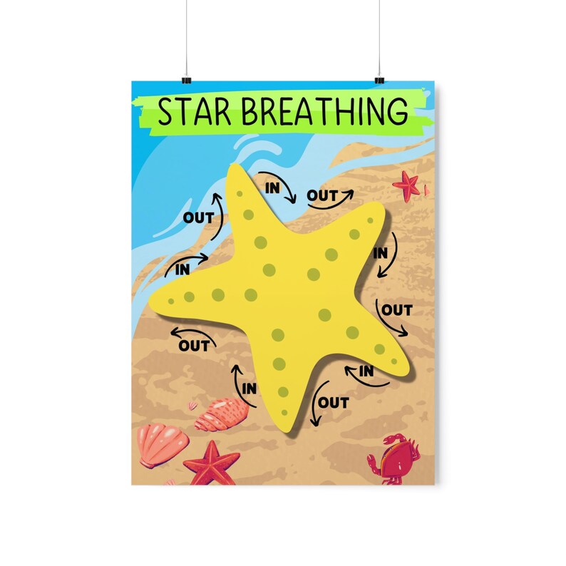Starfish Breath Poster, Multiple Sizes, Calming Corner, Counselor Decor ...